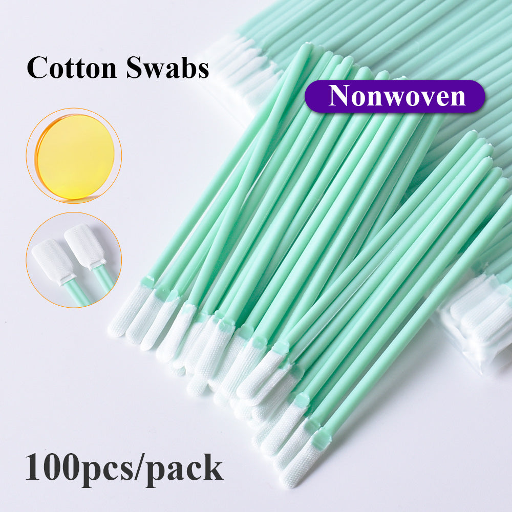 Startnow 100 pieces/pack non-woven wide end cotton swab length 70 100