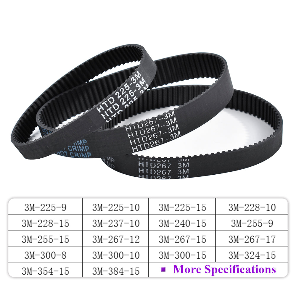 Startnow HTD 3M Rubber Closed Loop Timing Belt Transmission Belts